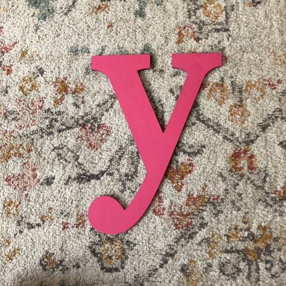 Accents | Hot Pink Maple Wood Decorative Monogram Initial Letter Y ...